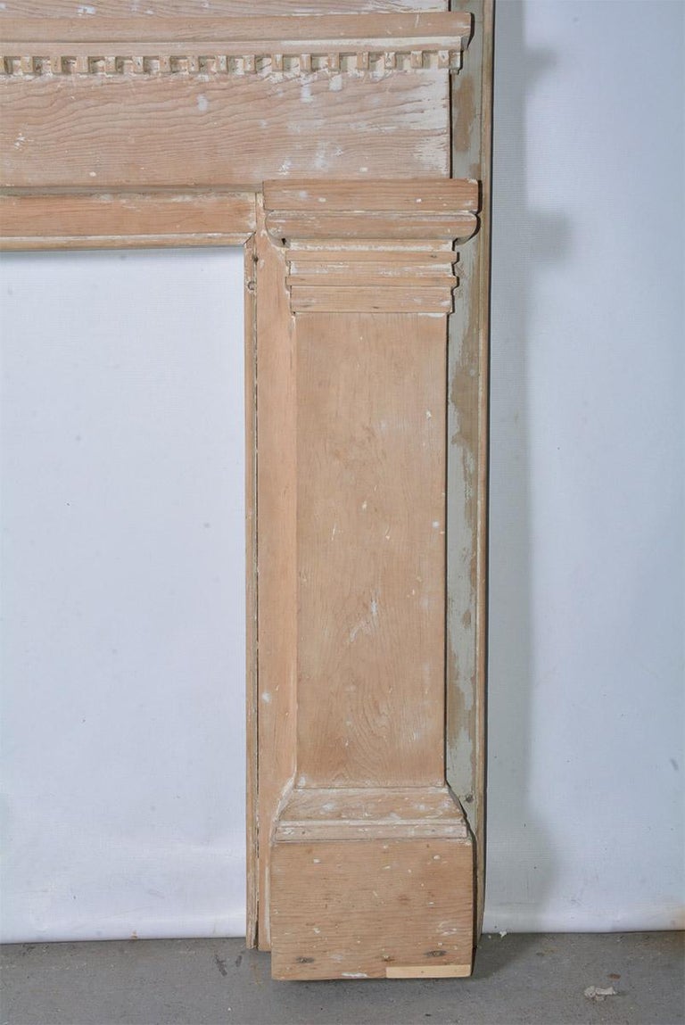 Antique American Federal Style Wood Fireplace Mantle at 1stDibs