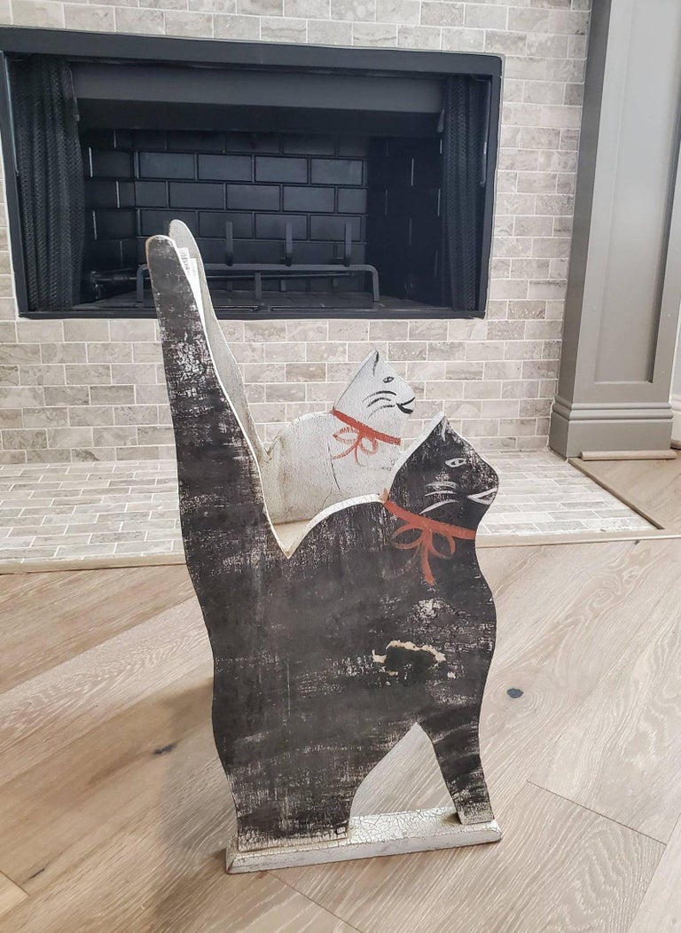 Antique American Folk Art Painted Cat Chair For Sale at 1stDibs ...
