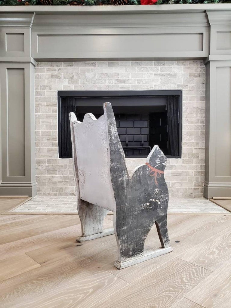 Antique American Folk Art Painted Cat Chair For Sale at 1stDibs ...