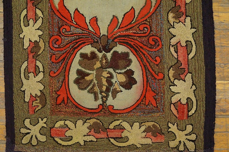 Antique American Hooked Rug For Sale at 1stDibs