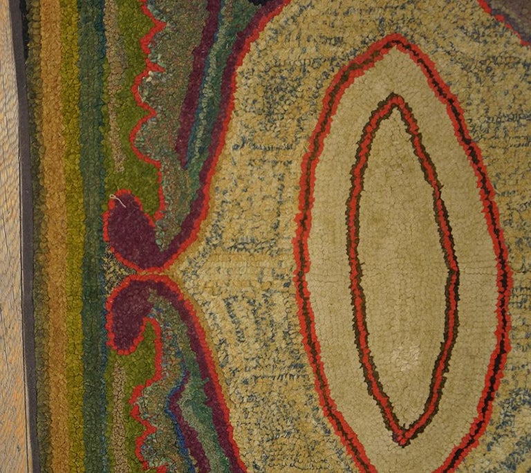 Antique American Hooked Rug For Sale at 1stDibs