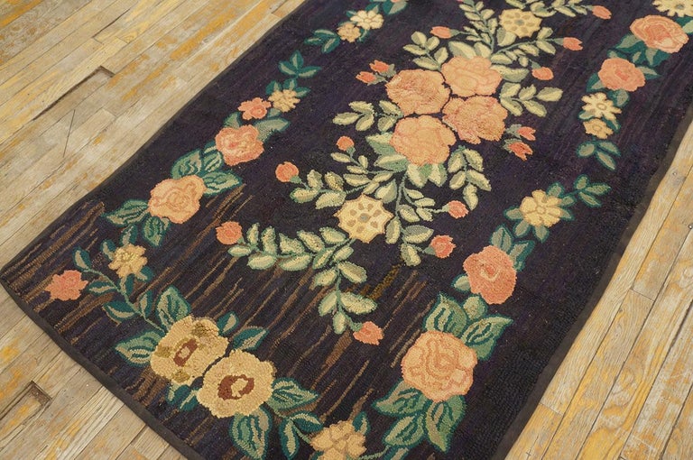 Early 20th Century American Hooked Rug ( 3' 3'' x 6' 1'' - 99 x 185 cm ...