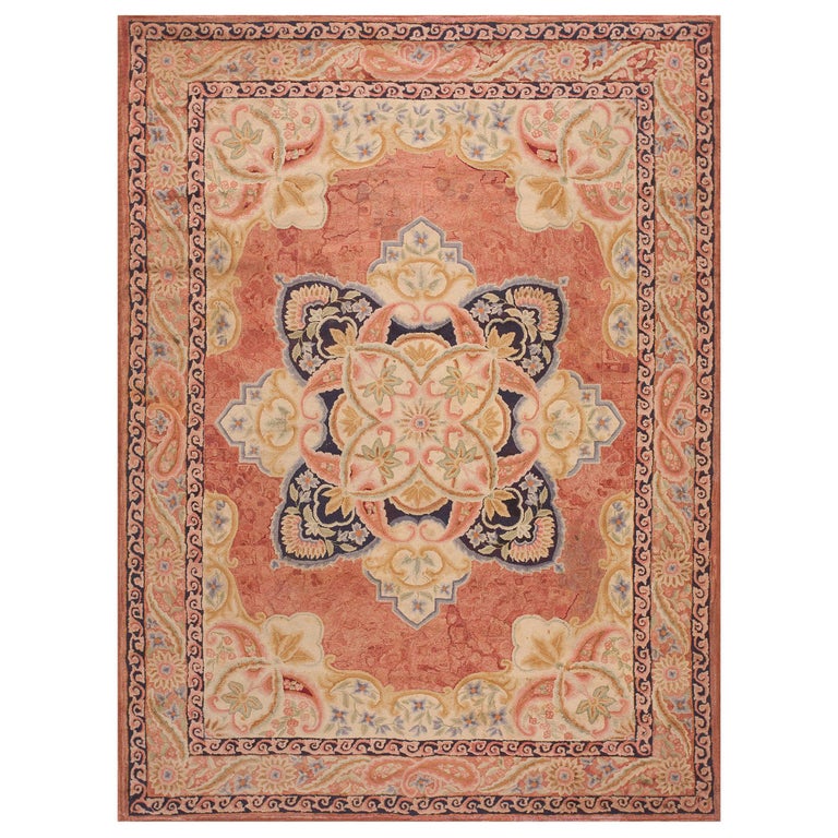 Antique American Hooked Rug For Sale at 1stDibs