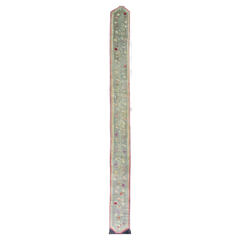 Antique American Hooked Long Runner, 21" x 21'8" For Sale at 1stDibs