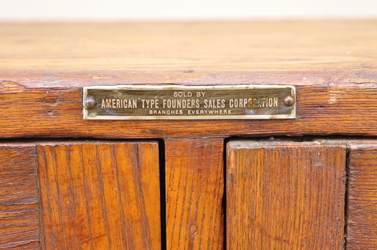 Antique American Industrial Oak Wood Slim Narrow File Cabinet Angled ...