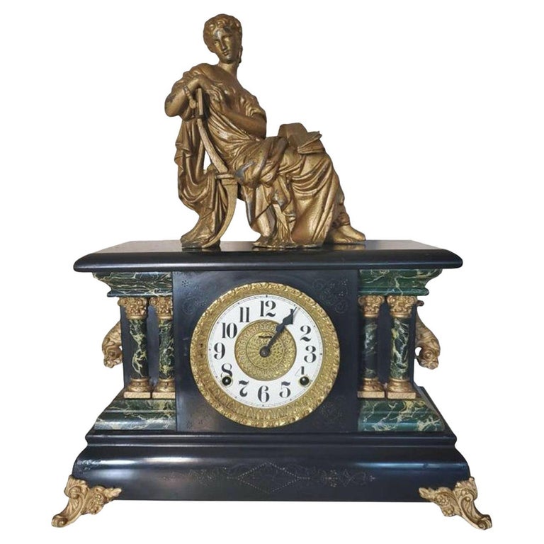 Antique American Ingraham Mantel Clock at 1stDibs | ingraham antique ...