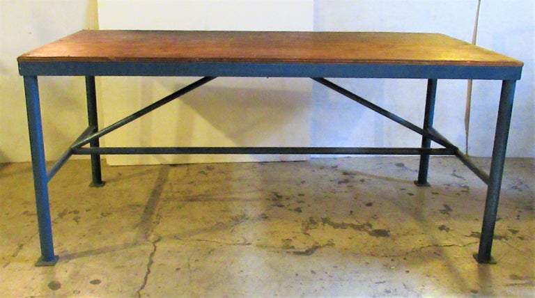 Antique American Industrial Work Table at 1stDibs