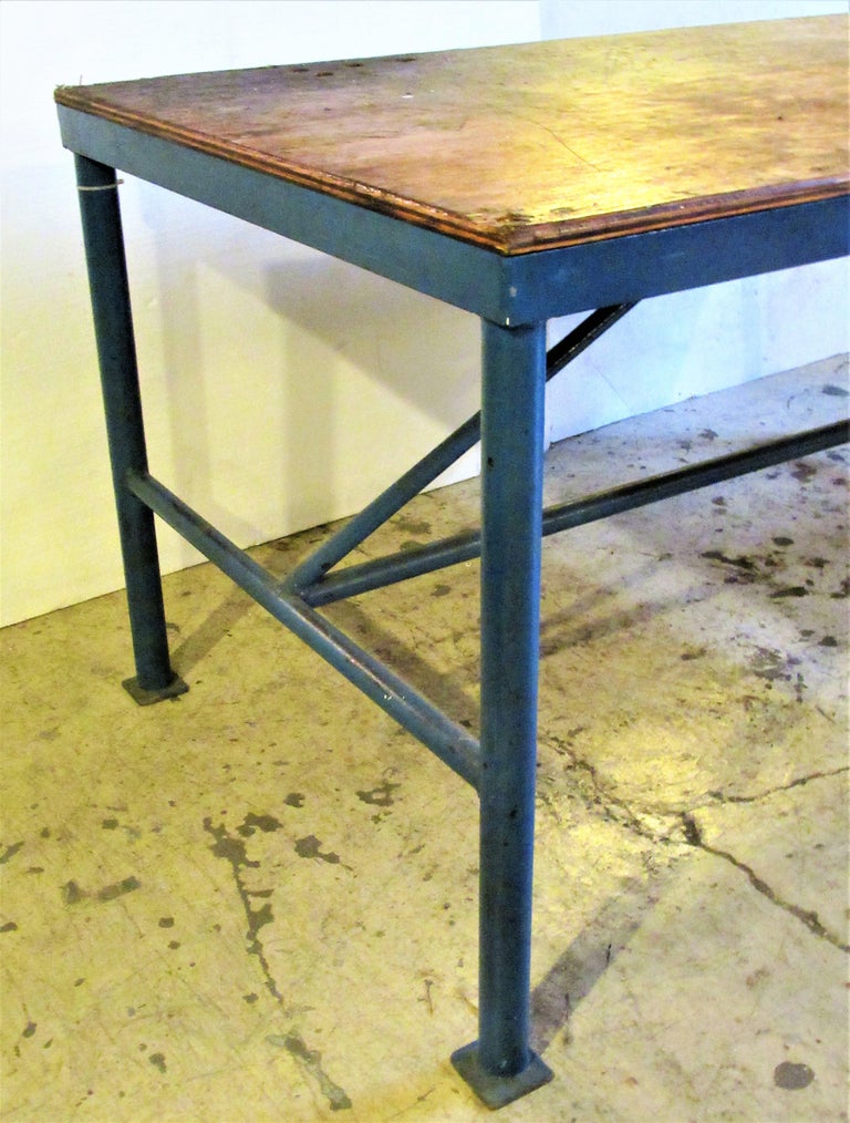 Antique American Industrial Work Table at 1stDibs