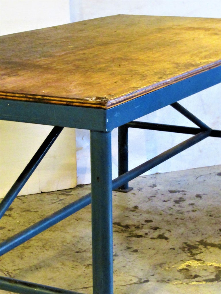 Antique American Industrial Work Table at 1stDibs