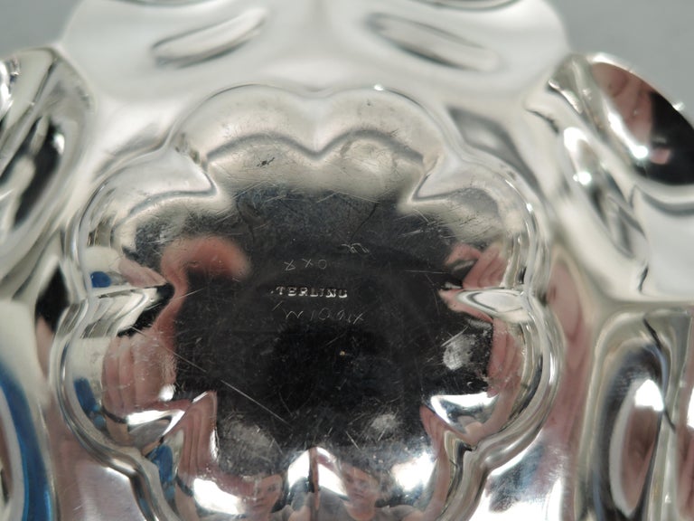 Antique American Modern Sterling Silver and Glass Inkwell on Stand For ...