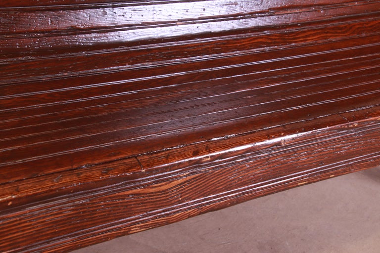 Antique American Oak Train Depot Railroad Bench, circa 1900 For Sale at ...