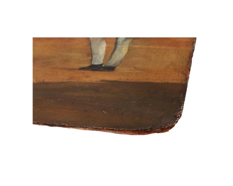 Antique American Oil Painting Of A Penny Farthing For Sale at 1stDibs