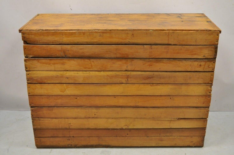 Antique American Primitive Country Pine Wood 2 Door Cupboard Hutch ...