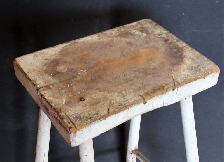 Antique American Primitive Stool at 1stDibs