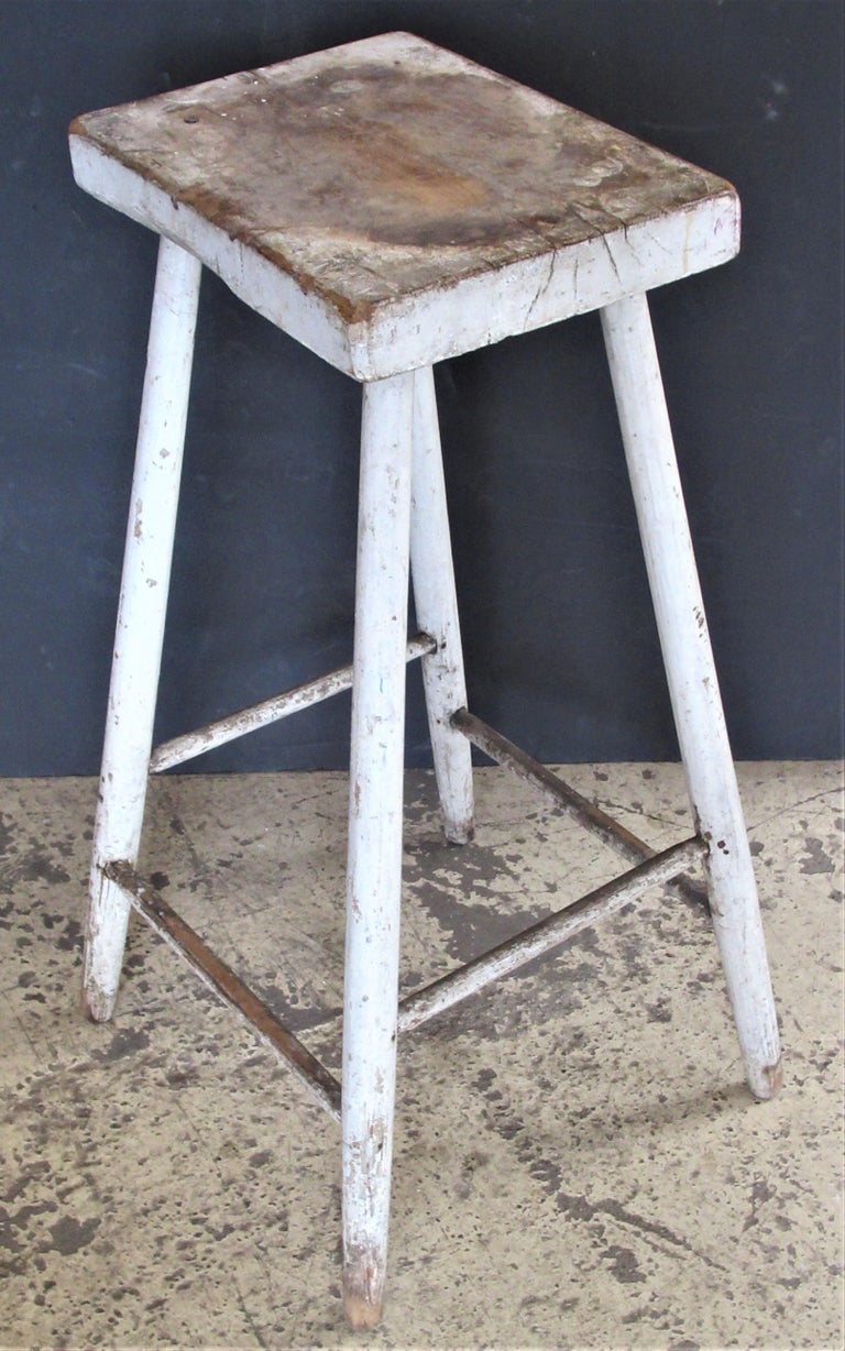 Antique American Primitive Stool at 1stDibs