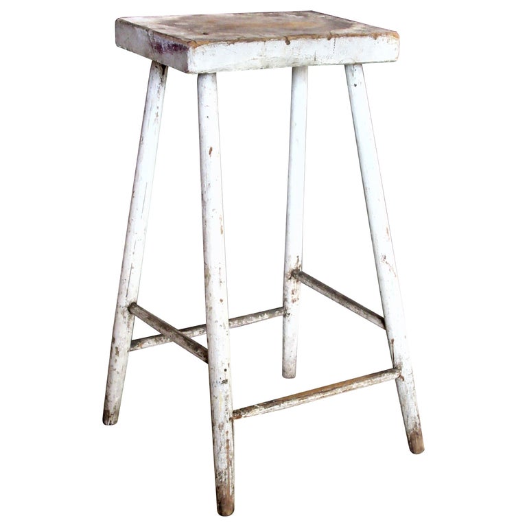 Antique American Primitive Stool at 1stDibs