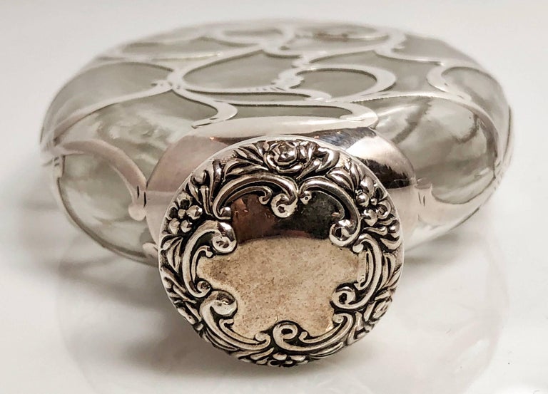Antique American Pumpkin Seed Flask with Coin Silver Overlay, circa ...
