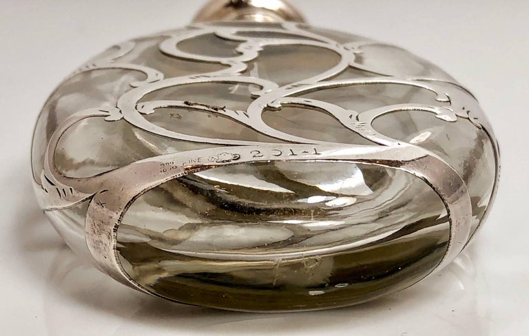 Antique American Pumpkin Seed Flask with Coin Silver Overlay, circa ...