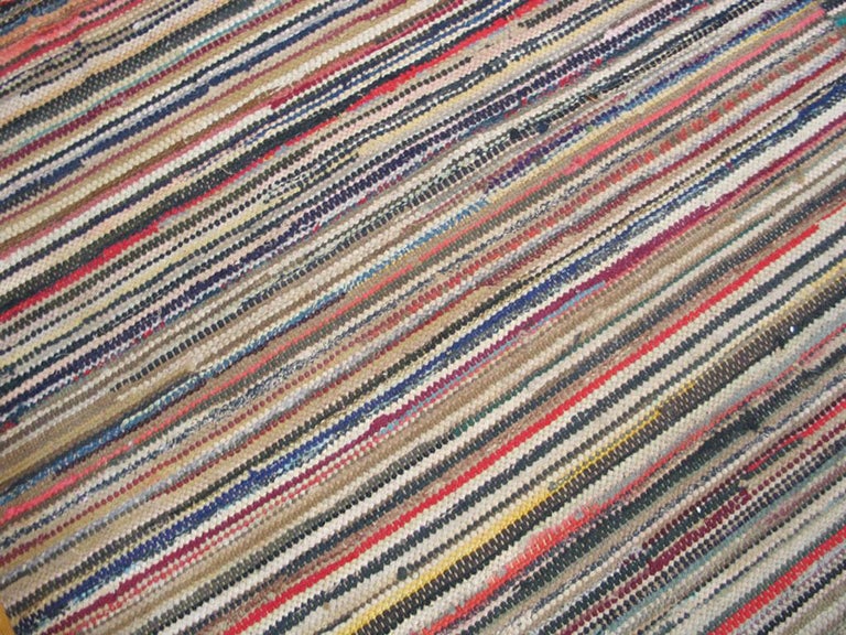 Antique American Rag Rug 8' 6" x 12' 0" For Sale at 1stDibs