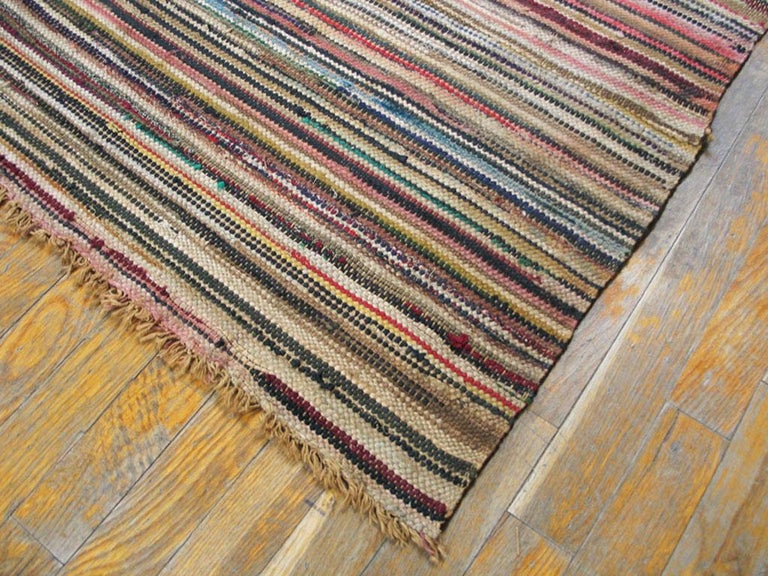 Antique American Rag Rug 8' 6" x 12' 0" For Sale at 1stDibs