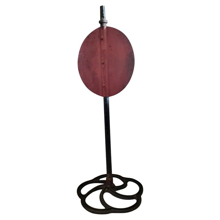 Antique American Railroad Track Switch Target Sign For Sale at 1stDibs