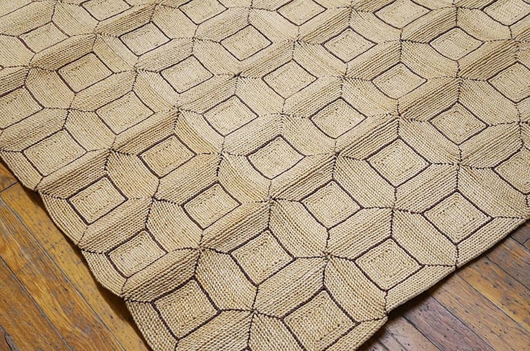 Vintage Woven Reed Rug For Sale at 1stDibs