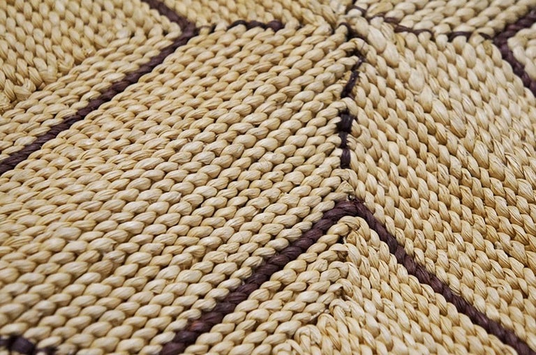 Vintage Woven Reed Rug For Sale at 1stDibs