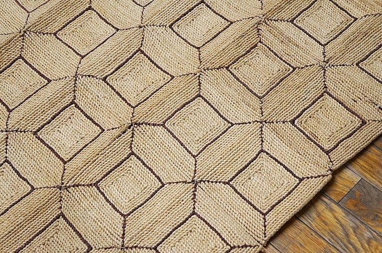 Vintage Woven Reed Rug For Sale at 1stDibs