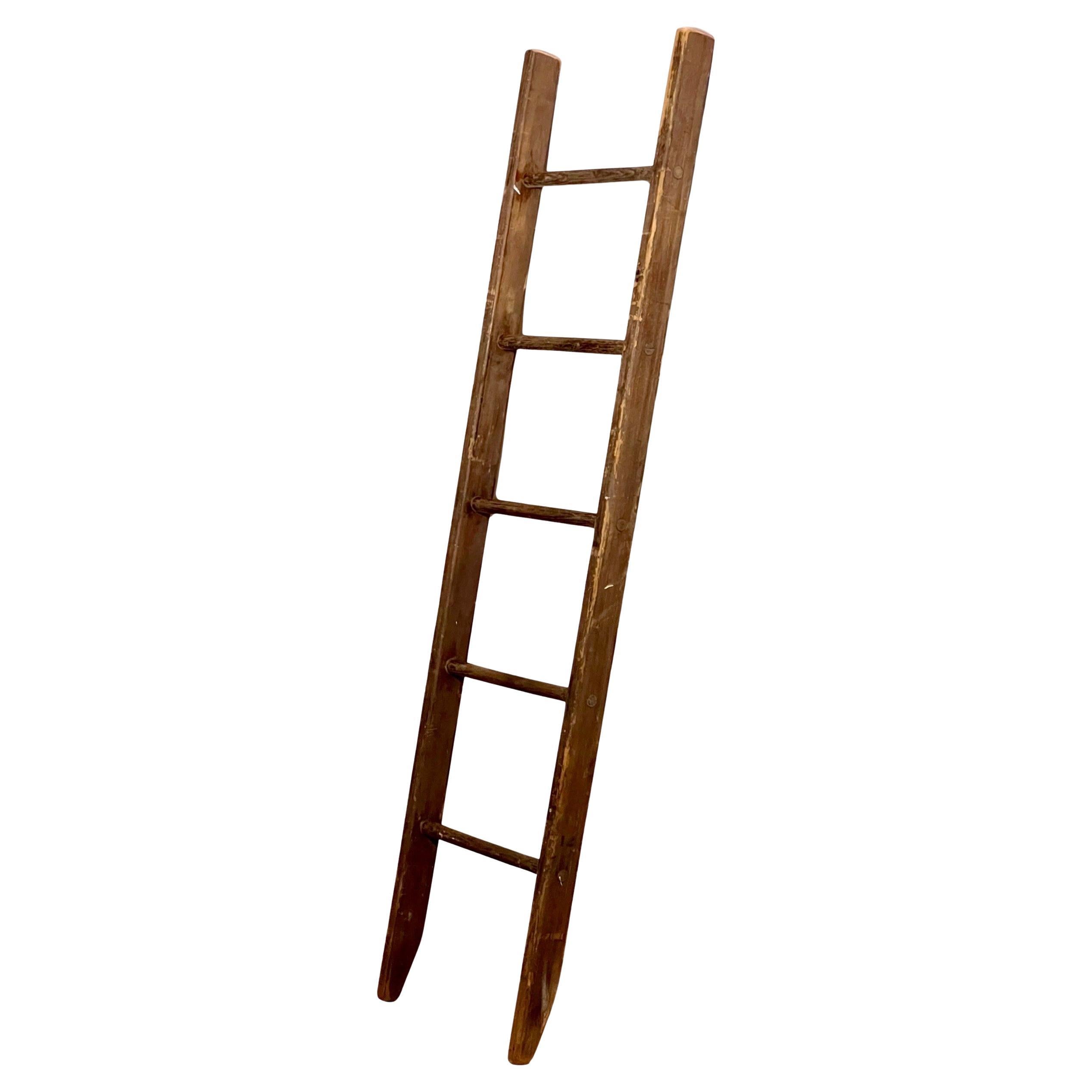 Rustic Climbing Frame, Antique Wood Ladder, Wabi Sabi Style For Sale at ...
