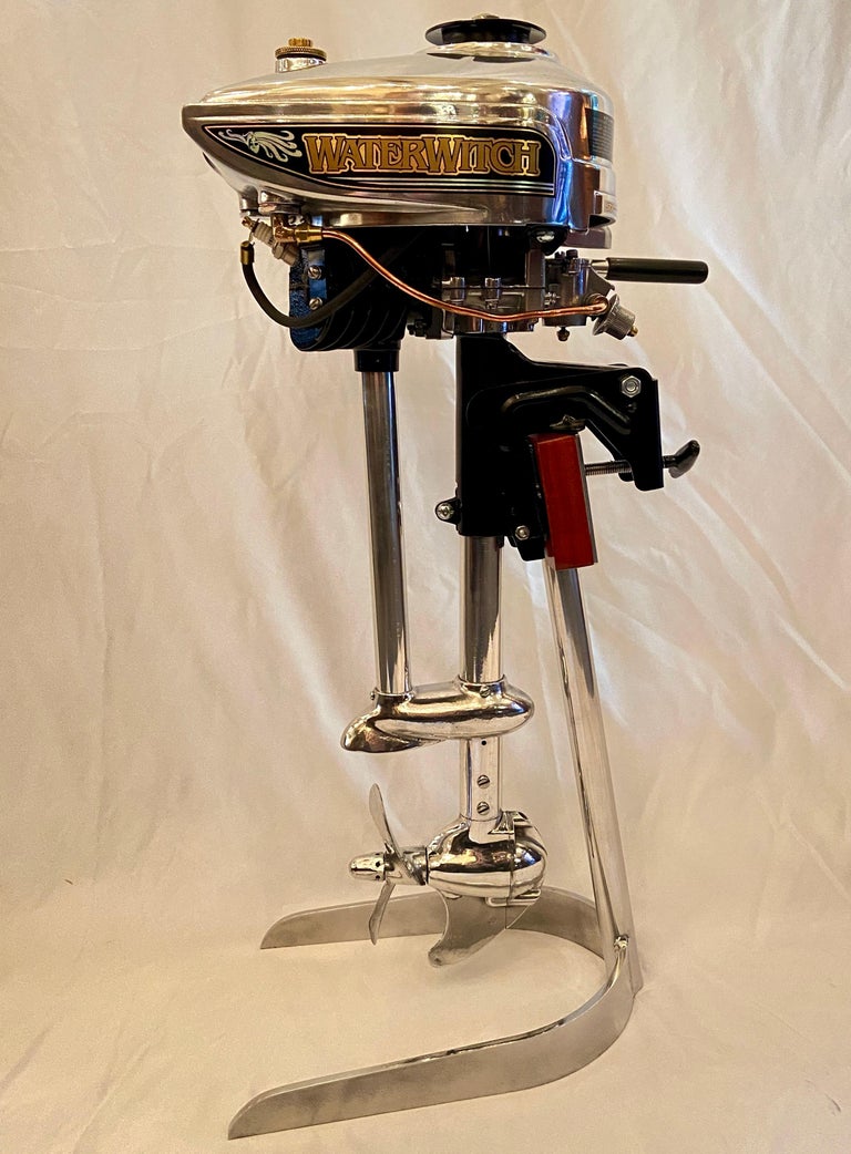 Antique American Sears WaterWitch Outboard Motor on Custom-Made Stand ...