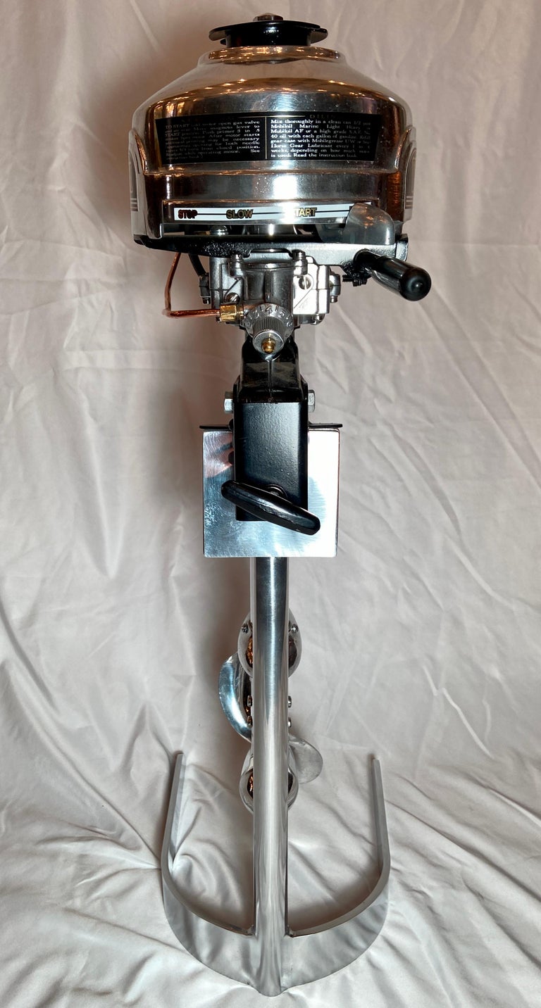 Antique American Sears WaterWitch Outboard Motor on Custom-Made Stand ...