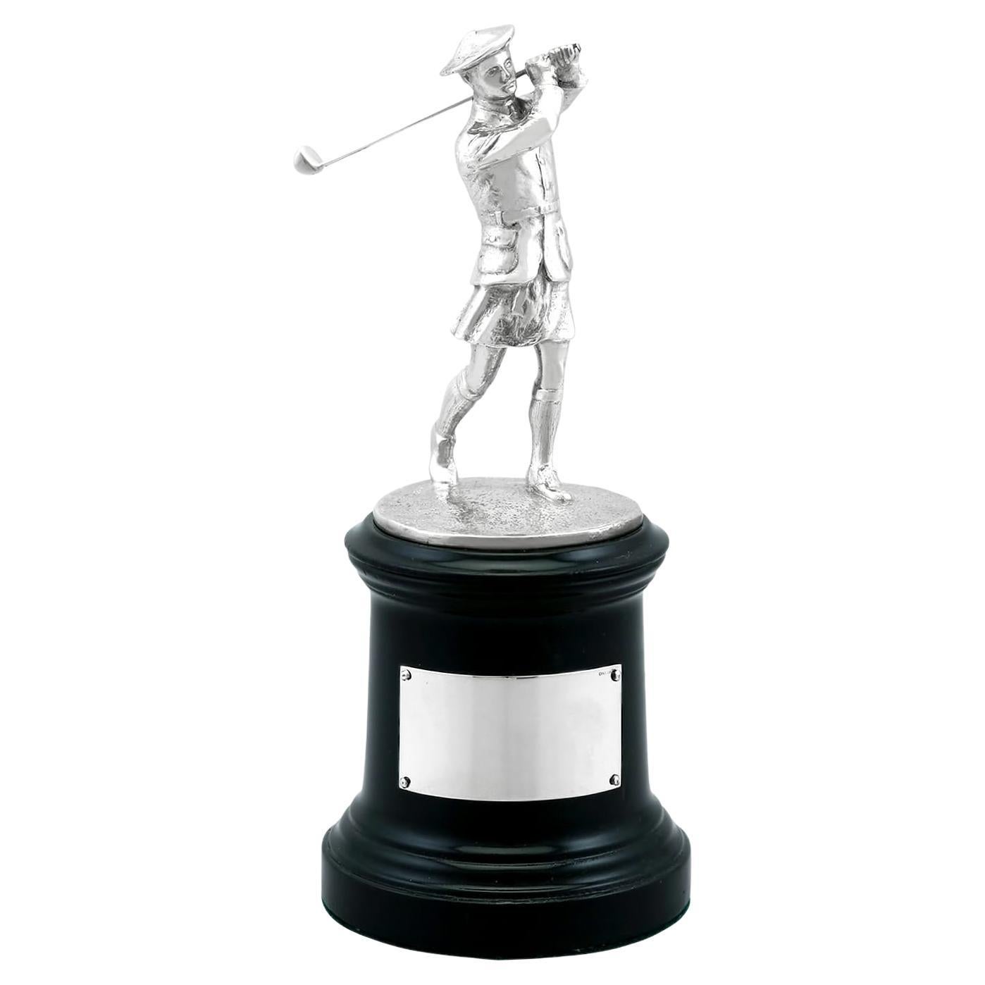 Antique American Sterling Silver Golf Presentation Trophy For Sale at ...