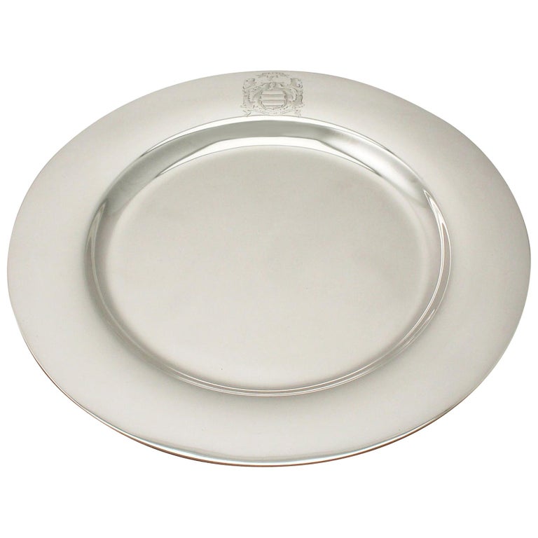 Antique American Sterling Silver Plate, Circa 1929 For Sale at 1stDibs