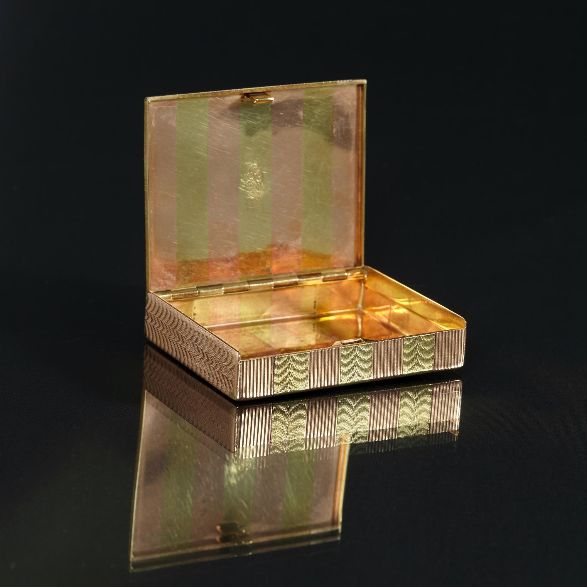 Antique American Two-Color Gold Cigarette Case For Sale at 1stDibs
