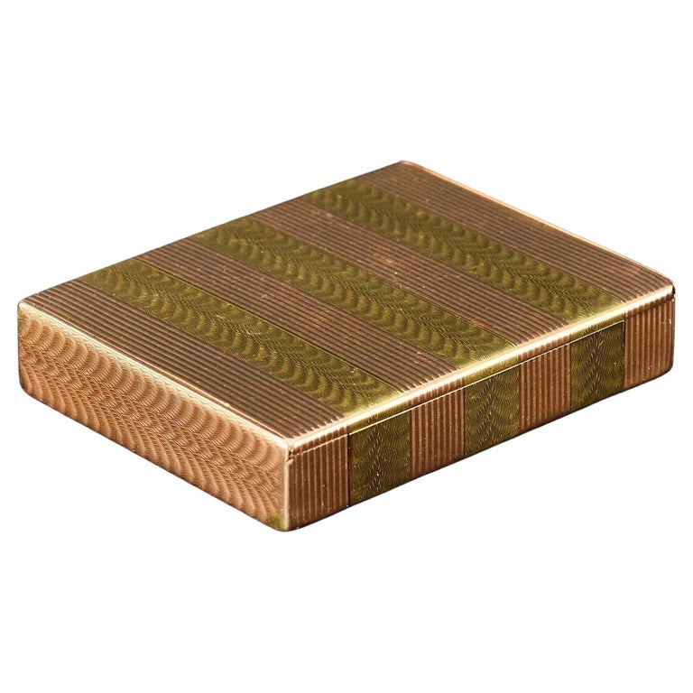 Antique American Two-Color Gold Cigarette Case For Sale at 1stDibs