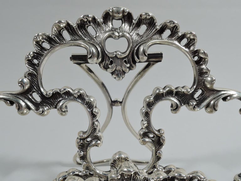 Antique American Victorian Rococo Sterling Silver Letter Rack For Sale ...