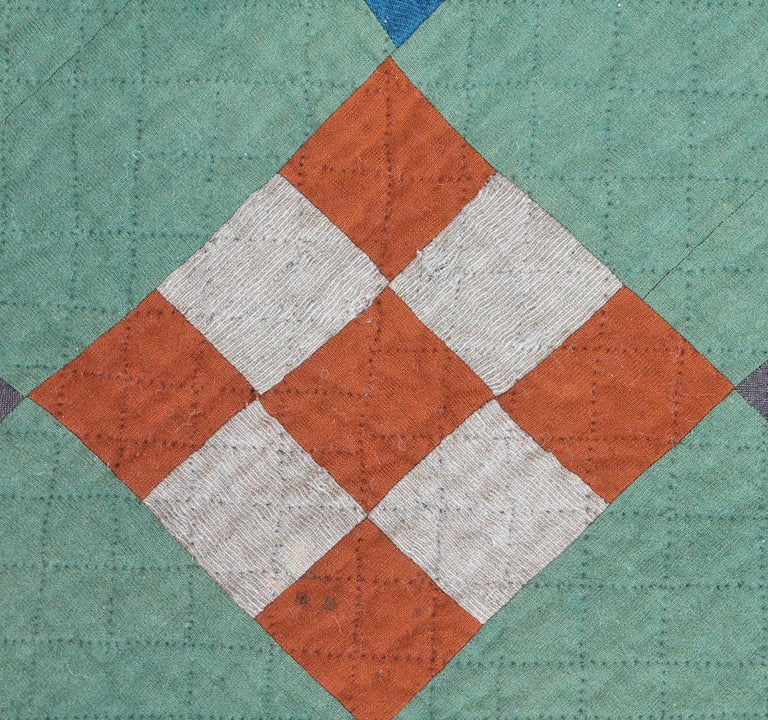 Antique Amish Quilt Nine Patch at 1stDibs