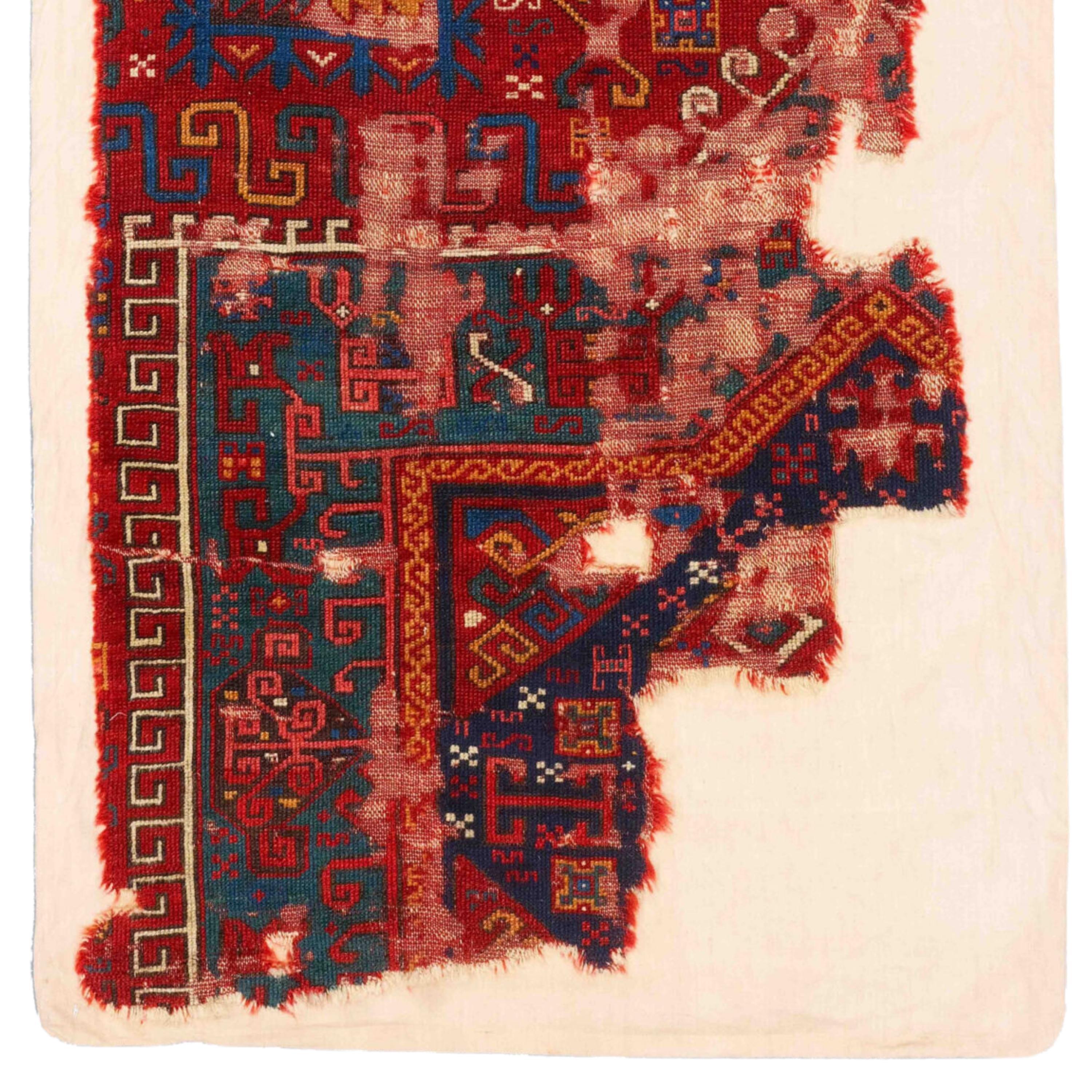 Antique Anatolian Fragment - Early 17th Century Anatolian Rug ...
