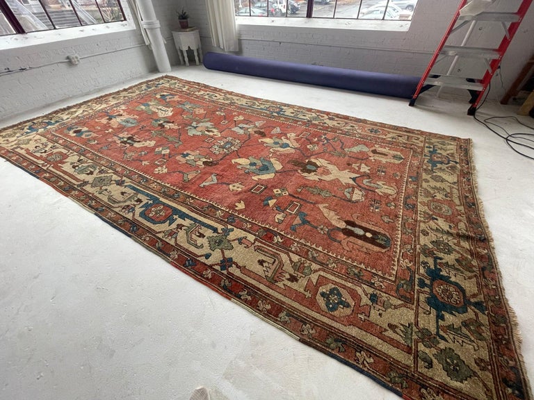 Antique Ancient Rarest of Rare Rug in Serapi, circa 1880's For Sale at ...