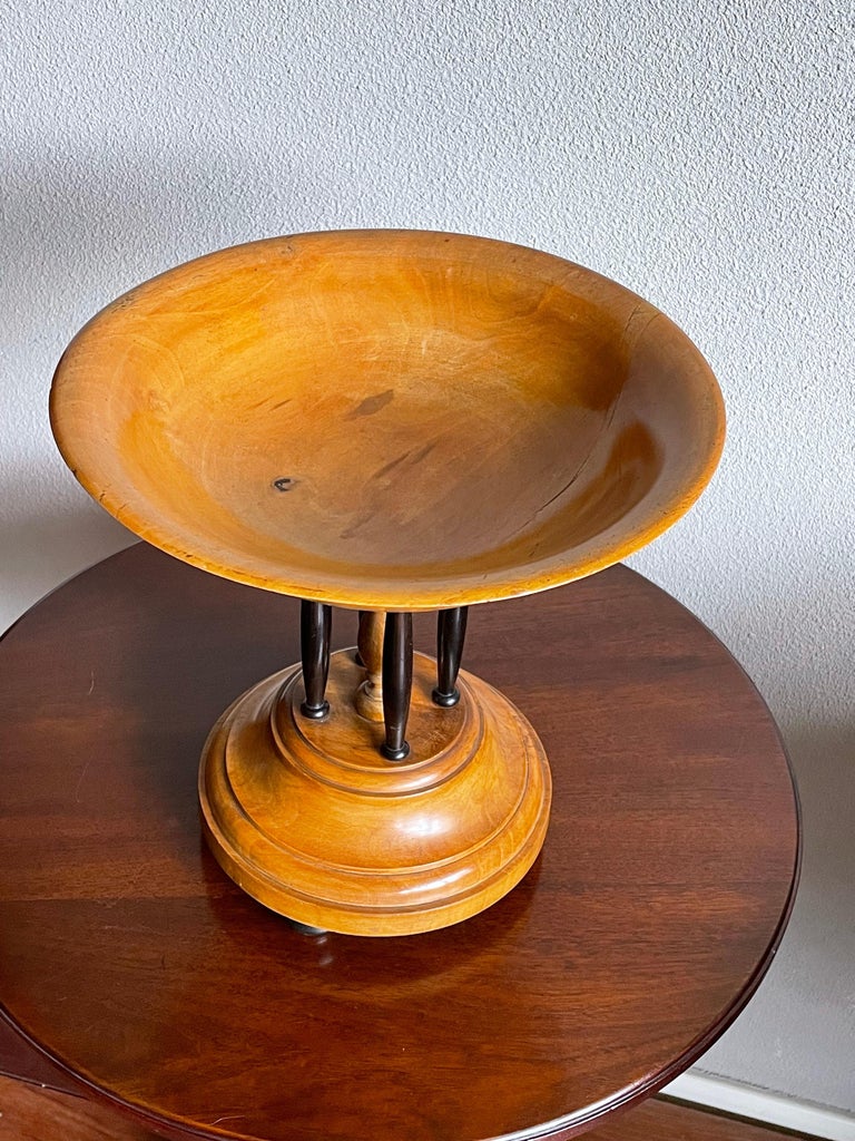 Antique and All Handcrafted 19th Century Wooden Fruitbowl / Center ...