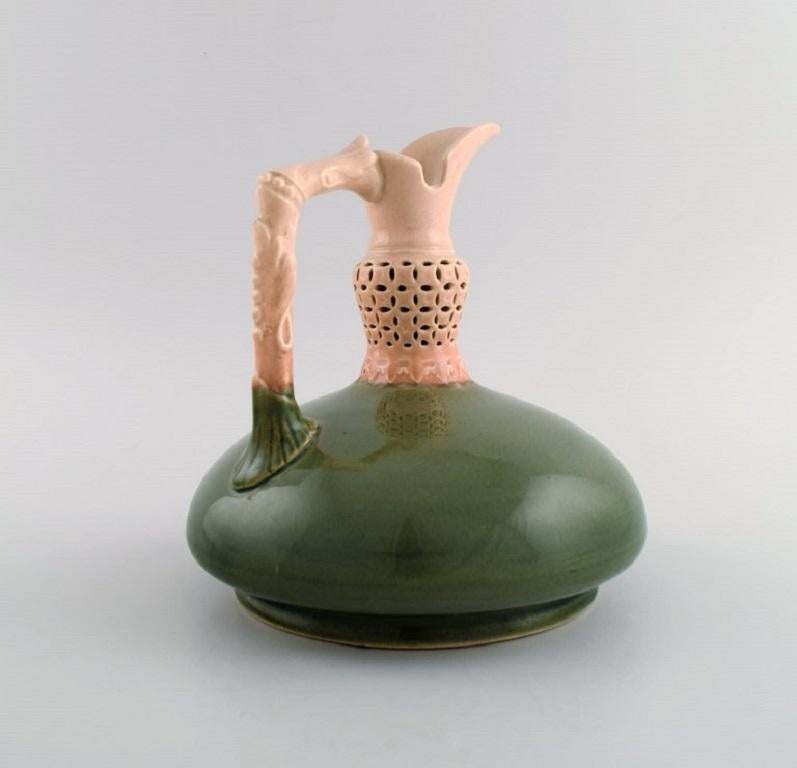 Antique and Rare Zsolnay Jug in Glazed Faience, Dated 1895-1898 at 1stDibs