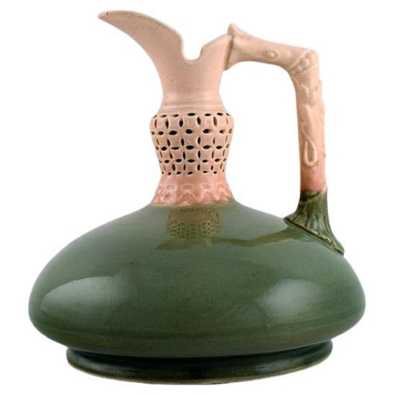 Antique and Rare Zsolnay Jug in Glazed Faience, Dated 1895-1898 For ...