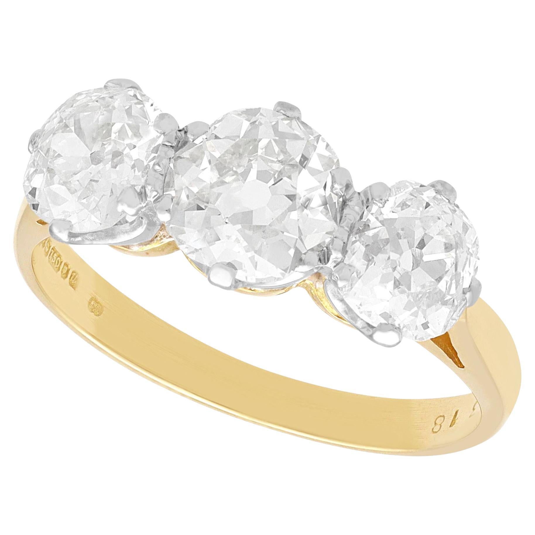 Heavy Solid 18 Carat Gold and Diamond Trilogy Band Ring at 1stDibs | 18 ...
