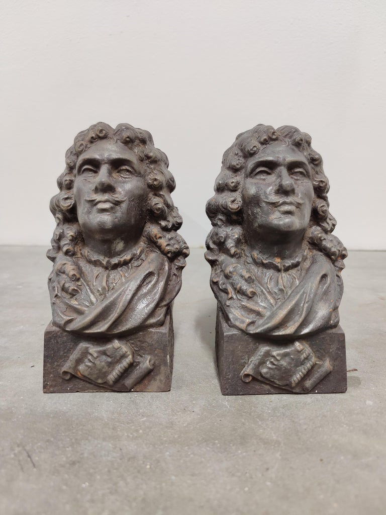 Antique Andirons / Fire Dogs, Louis XIV For Sale at 1stDibs