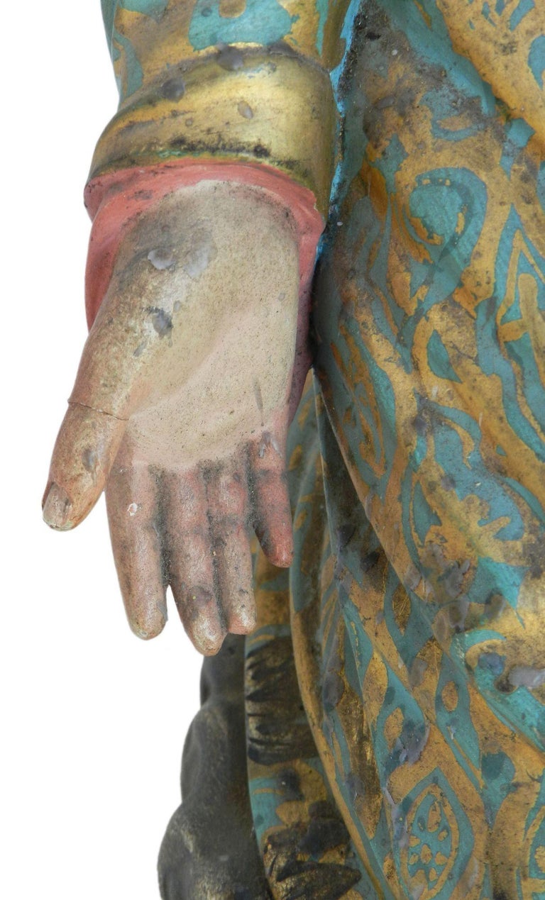 Antique Angel Plaster Statue France 19th Century For Sale at 1stDibs