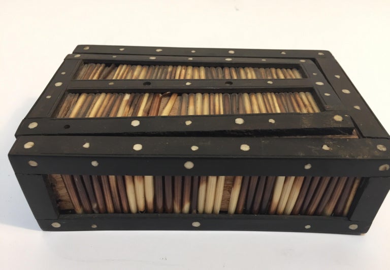 Antique Anglo Indian Box Handcrafted with Porcupine Quills For Sale at ...
