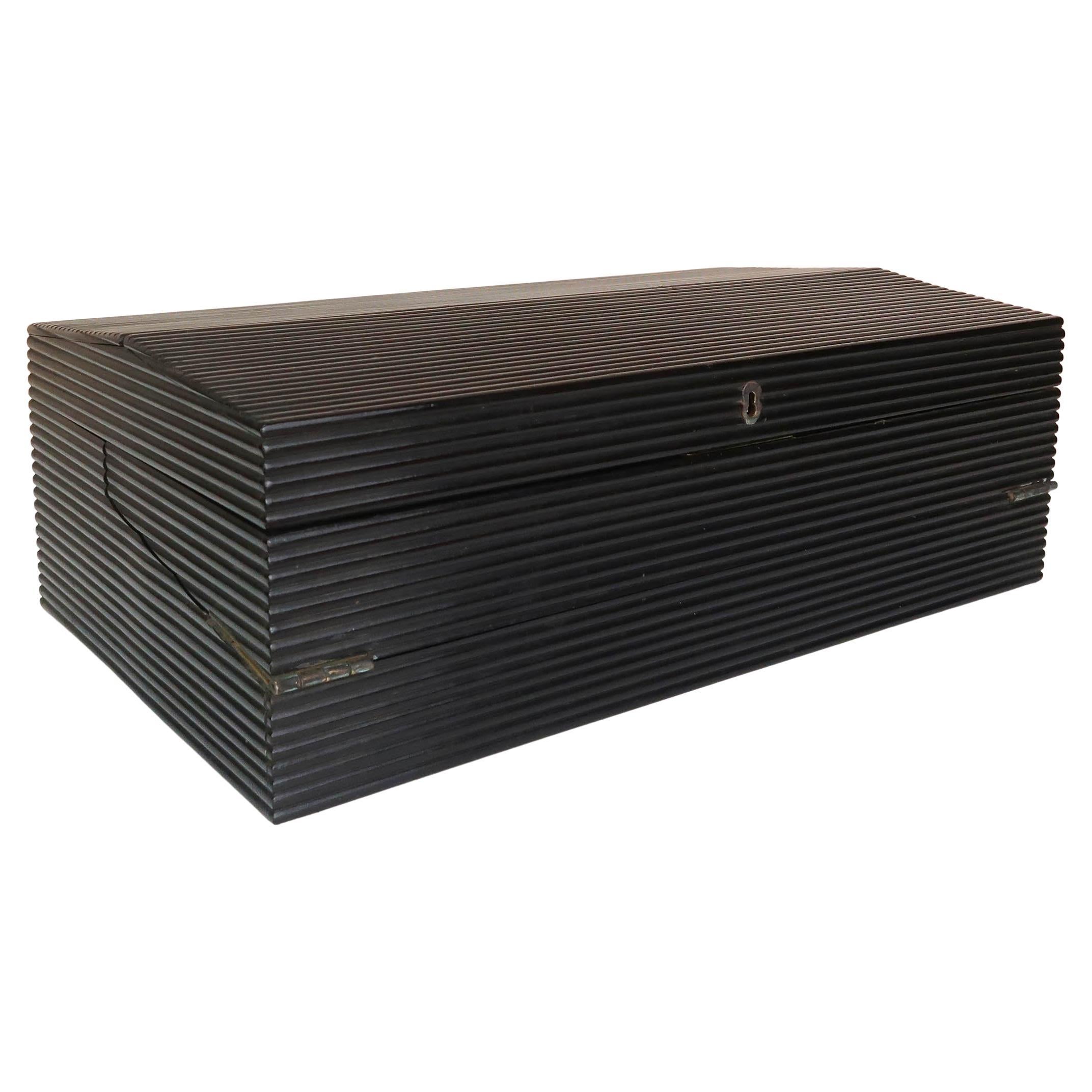 Antique Anglo-Indian Fluted Writing Box With Secret Drawers. Early 19th ...