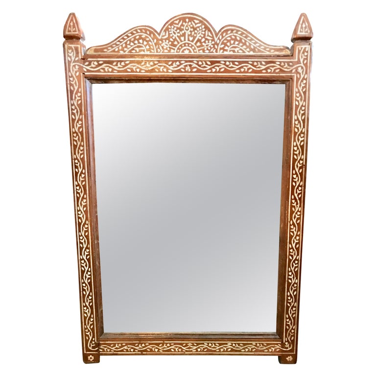 Antique Anglo-Indian Inlaid Mirror at 1stDibs