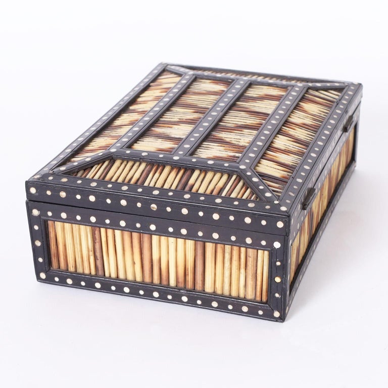 Antique Anglo Indian Porcupine Quill Box at 1stDibs