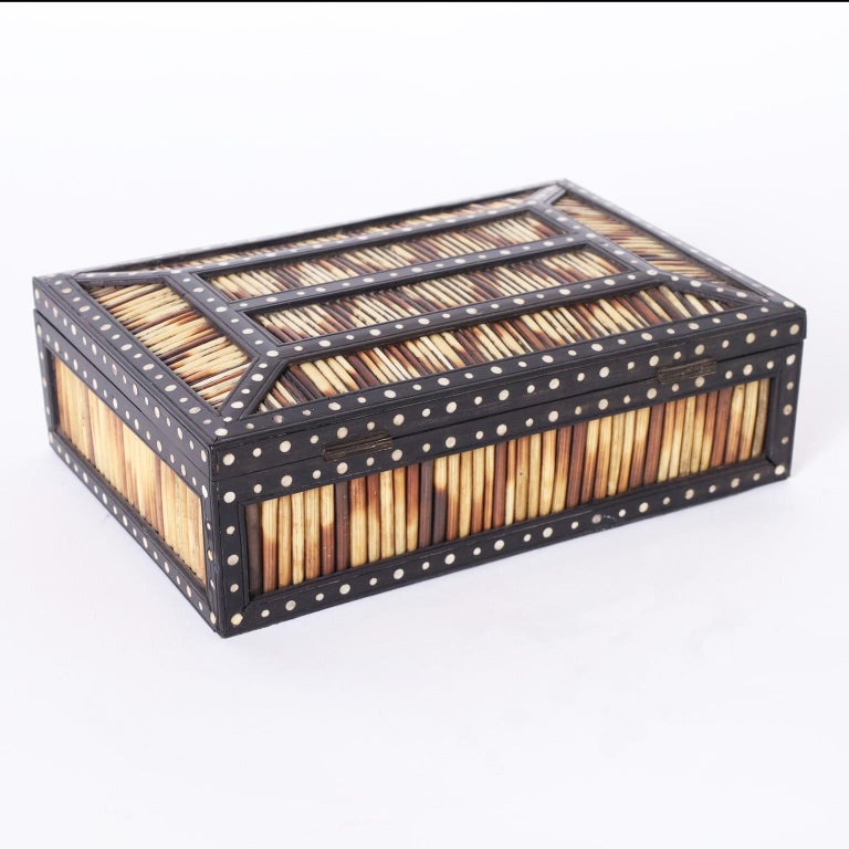 Antique Anglo Indian Porcupine Quill Box at 1stDibs